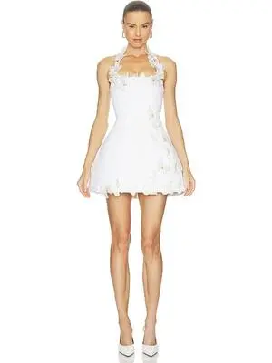 BRONX BANCO Crystal Butterfly Mini Dress - White