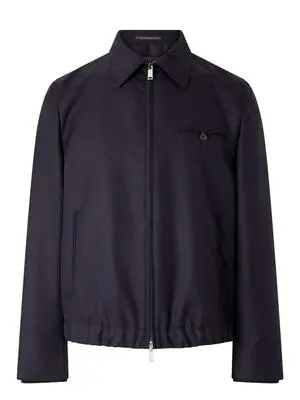 SLOWEAR Il Primo Wool-canvas Jacket - Navy