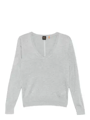 Hugo Boss V-neck Long Sleeve T-shirt - No