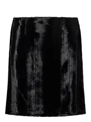 BLAZÉ MILANO Coci Plush Mini Skirt - Black
