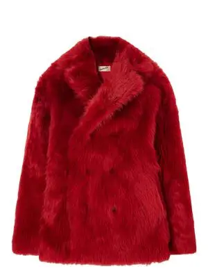 SANDERLAK Sandrlak Shearling Coat - Red