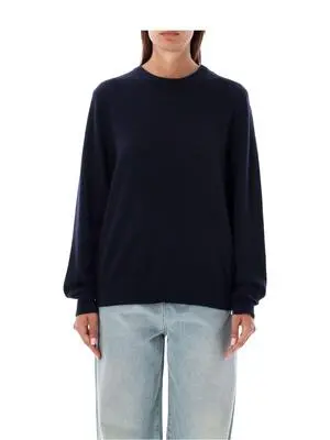 Extreme Cashmere Round-neck And Long-sleeved Sweater Black