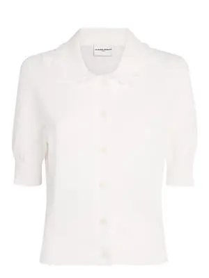 Claudie Pierlot Lace-trimmed Balloon Sleeve Blouse - White