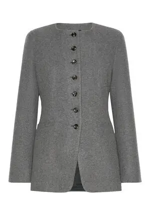 Max Mara Cashmere Longline Jacket - Grey