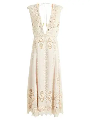 Johanna Ortiz Crochet Grace Maxi Dress - Ivory