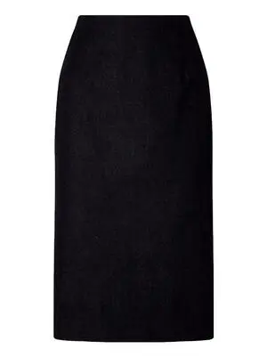 Carolina Herrera Denim Midi Skirt - Black