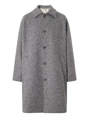 Eleventy Wool-blend Overcoat - Gray