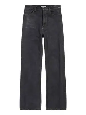 Balenciaga Distressed Straight-leg Jeans - Vintage Black