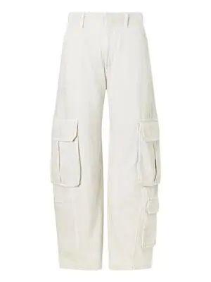 AGOLDE Ambika Utility Cotton-blend Wide-leg Jeans - Neutrals