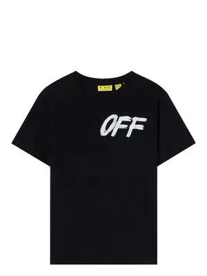 Off-White Logo-print Cotton T-shirt - Black