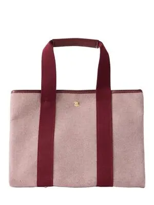 Rue De Verneuil Leather-trimmed Cotton Oxford Tote - No