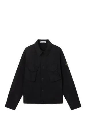 Stone Island Coach Jacket With Anti-drop Finish - Black