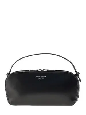 Emporio Armani Zippered Shoulder Bag - Black