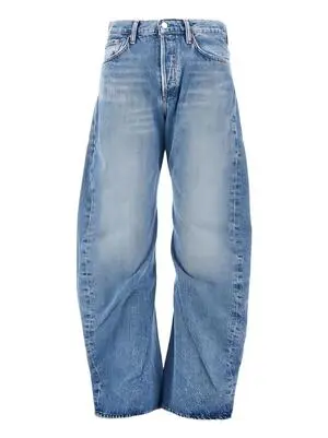 AGOLDE Agolde Spiral High-Rise Wide-Leg Jeans Blue