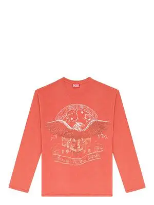 DIESEL® Long-sleeve T-shirt With Concert Graphics - Red