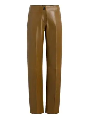 Khaite High Waist Straight Leg Pants - Brown