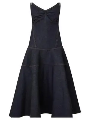 Jacquemus Denim Camisole Midi Flare Dress - No