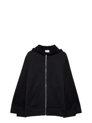 7 For All Mankind Oversized Zip-up Hoodie - Black