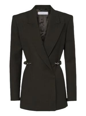 Gabriela Hearst Epona Fitted Blazer With Peak Lapels And Metal Chain Detail - No