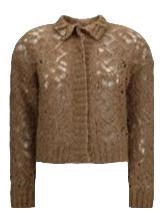 Max Mara Open-knit Long-sleeve Cardigan - Camel