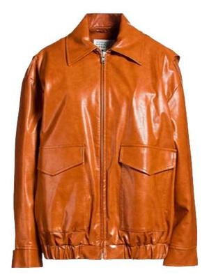MAISON MARGIELA Padded Jacket With Striped Detail - Orange