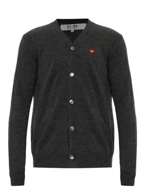 Play Comme Des Garcon Long-sleeve Cardigan Grey