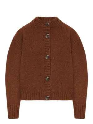 Soeur Crew Neck Single-breasted Knit Cardigan - No