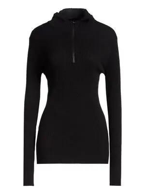 Brunello Cucinelli Solidcolor Ribbed Knit Hoodie - Black