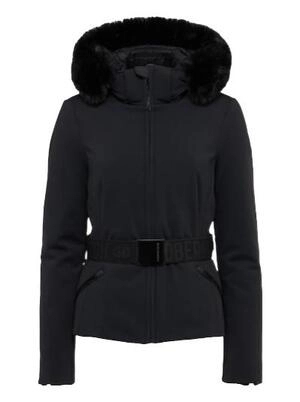 Goldbergh Hida Faux Fur Trim Down Ski Suit - Black
