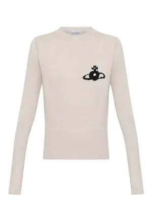 VIVIENNE WESTWOOD Long-sleeved Crewneck Sweater With Orb Detail - No