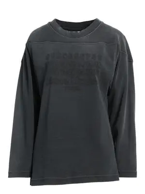 MAISON MARGIELA Solid-color Casual Long-sleeve T-shirt - Black