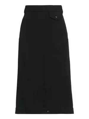 Sportmax Solid-colored Skirt With Belt Loops And Pockets - Black