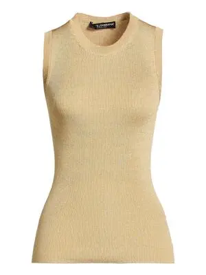 Dolce & Gabbana Sleeveless Metallic Knit Top - No