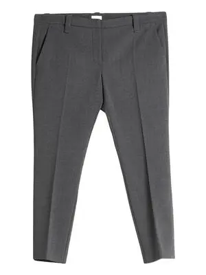 Brunello Cucinelli Solid Color Stretch Fabric Casual Pants - Grey