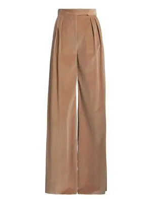 Max Mara Solidcolor Corduroy Wideleg Trousers Camel