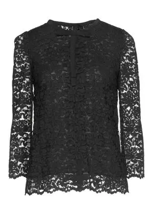 Dolce & Gabbana Solid-colored Satin Long-sleeve Top - Black