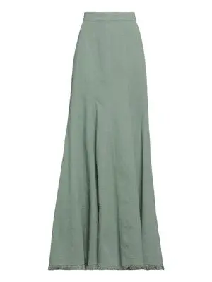 Max Mara Solid-colored Denim A-line Skirt - Green