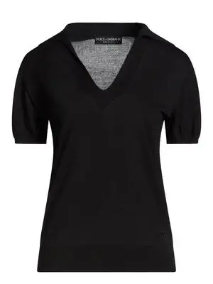 Dolce & Gabbana Casual Shortsleeve Polo Shirt - Black