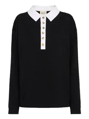 Khaite Shirt Collar Pullover With Long Sleeves - Black