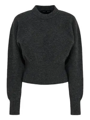 Proenza Schouler Cropped Turtleneck Sweater - Black
