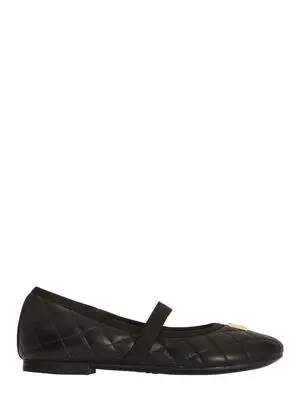 Dolce & Gabbana Quilted Nappa Leather Ballet Flats - Black