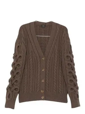 Etro Cable-knit Cardigan - Brown