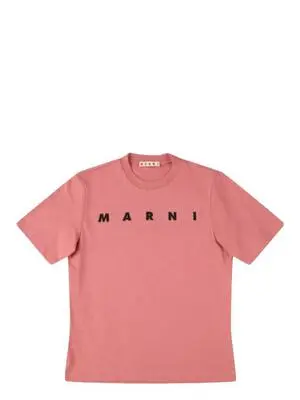 MARNI Marni Logo Print Short Sleeve Top