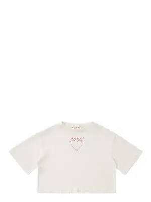 Marni Embroidered Heart Cropped Top - No