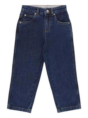 Bonpoint Straight Leg Denim Pants - Blue