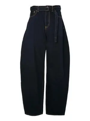 Sacai Belt-loop Jeans - Dark Blue