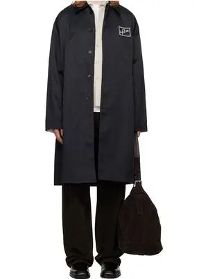 SONG FOR THE MUTE Midlength Trench Coat - Black