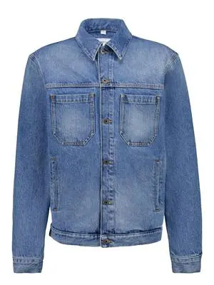 Off-White Long Sleeve Denim Jacket - Blue