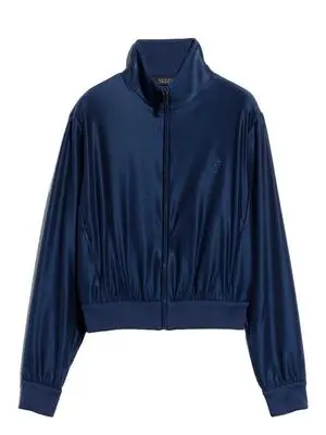 Gucci Embroidered Zip Jacket - Blue