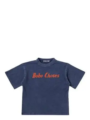 BOBO CHOSES Crewneck Top With Printed Front Panel - No